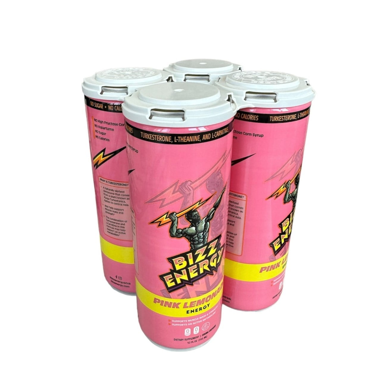 Bizz Energy Drink Pink Lemonade - 4 Pack, 12 Oz - Walmart.com