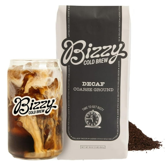 Bizzy Cold Brew Decaf Cold Brew Coffee, Medium Roast, Coarse Ground ...