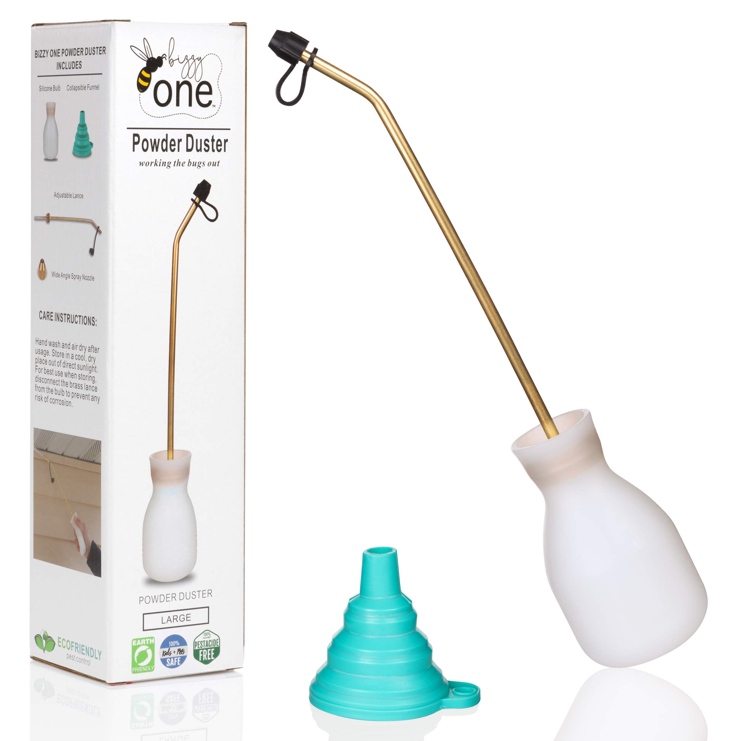 Bizzy One Pest Control Powder Duster/Larger 8OZ Diatomaceous Earth Bulb ...