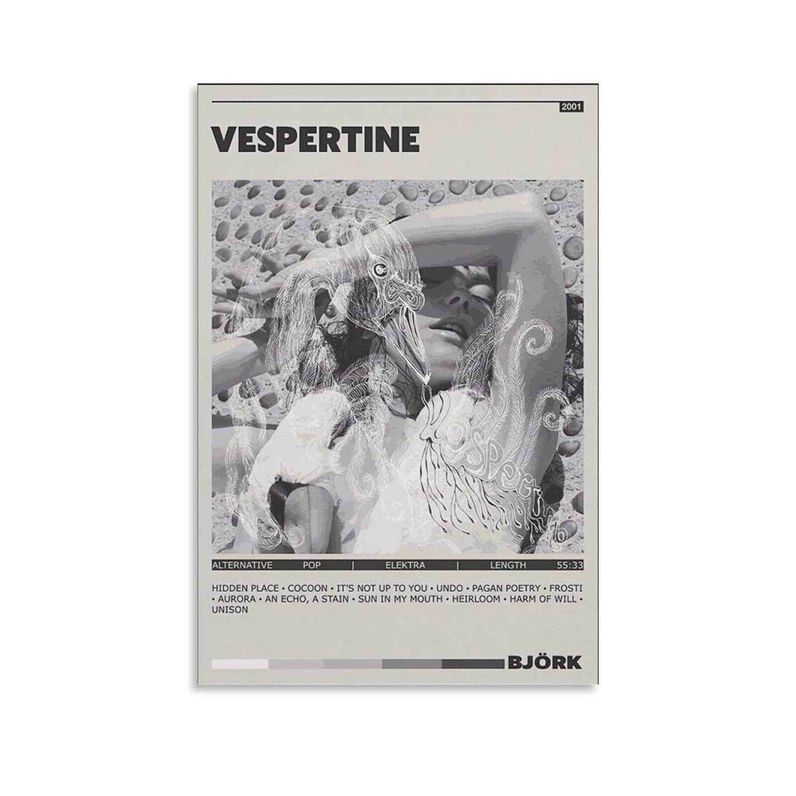 Björk Vespertine 2001 Album Cover Canvas Poster Print Music Posters for ...