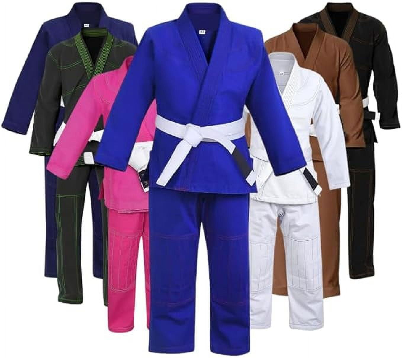 Bjj Gi, Lightweight Jiu-Jitsu Gi for Men Women and Kids with a White Belt, Preshrunk 450 GSM ...