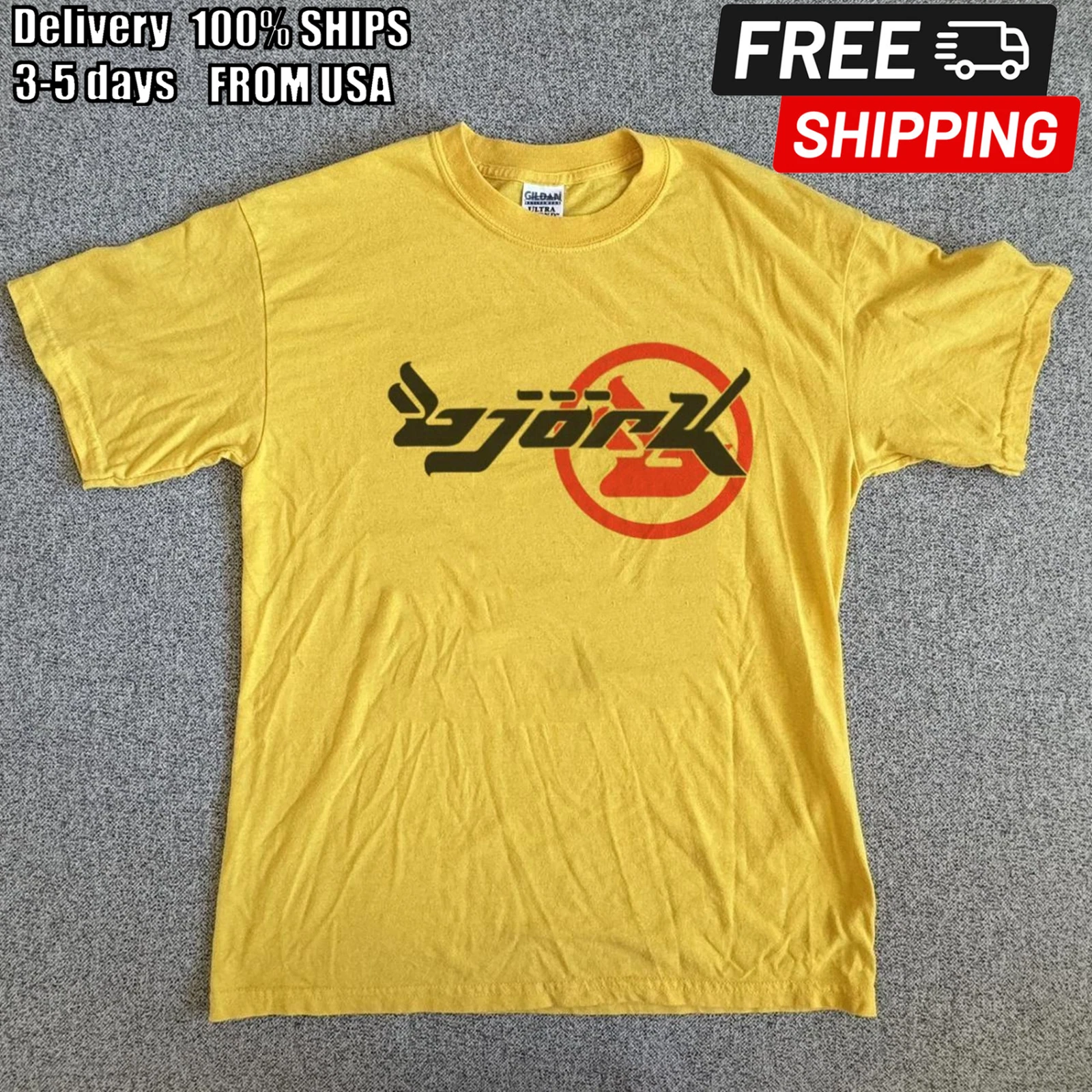 Bjork logo Basic style Daisy Short sleeve T shirt Remake tee - Walmart.com