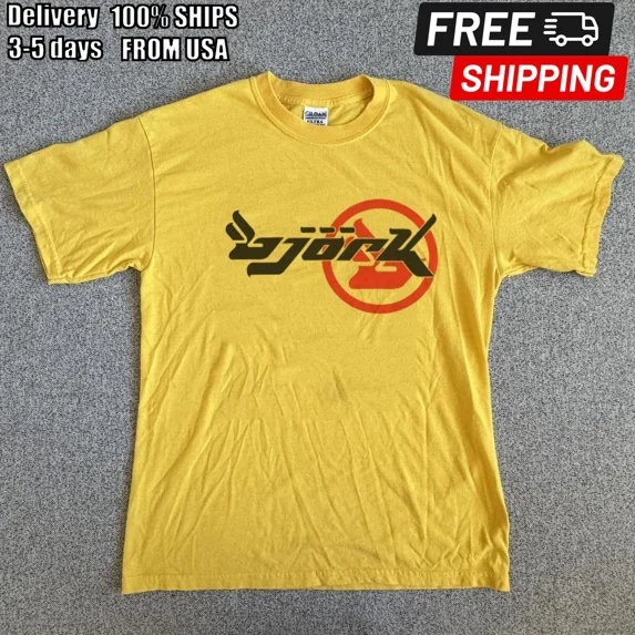 Bjork logo Basic style Daisy Short sleeve T shirt Remake tee - Walmart.com