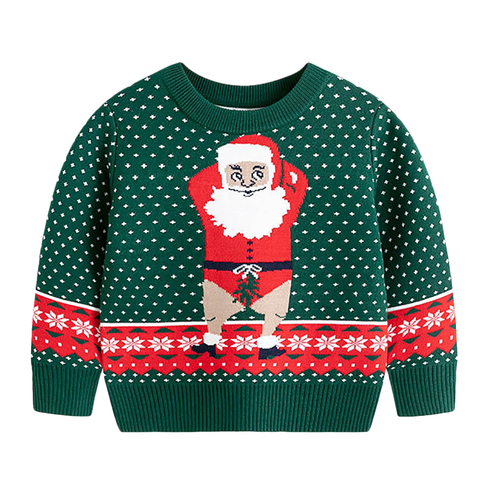 Bjutir Boy Sweater Toddler Girls Christmas Cartoon Warm Knitted Long ...