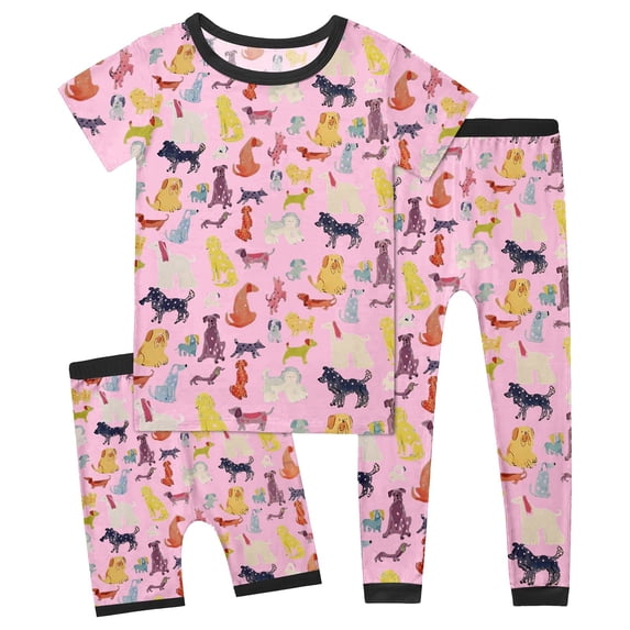 Bjutir Boys Outfit Set Cartoon Print Short Sleeve Crew Neck Shirt With ...