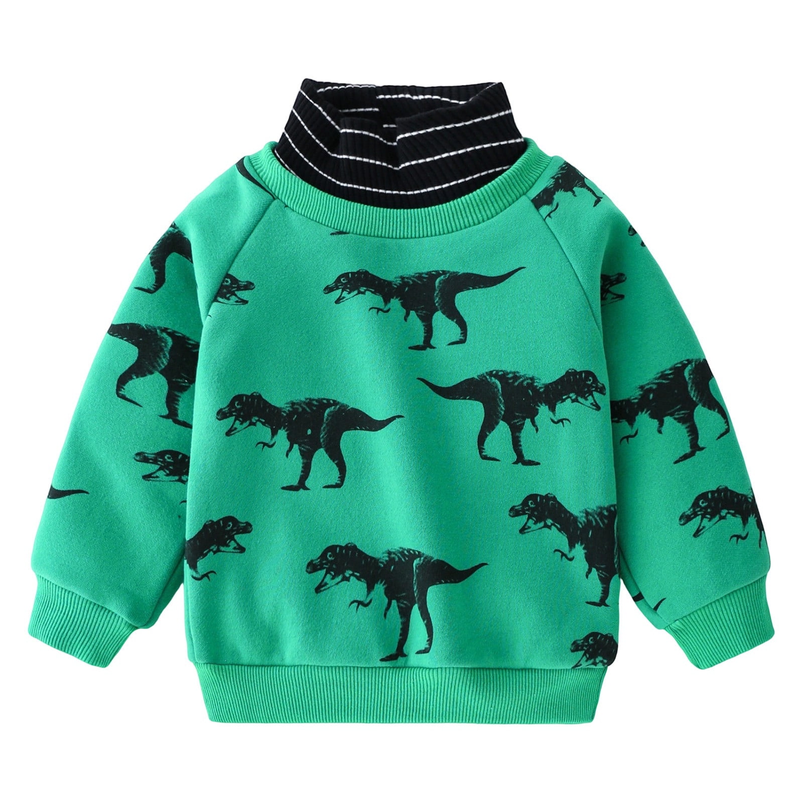 Bjutir Boys Tops Pullover Hoodie Kids Long Sleeve High Neck Sweatshirt Warm Cartoon Print Casual ...