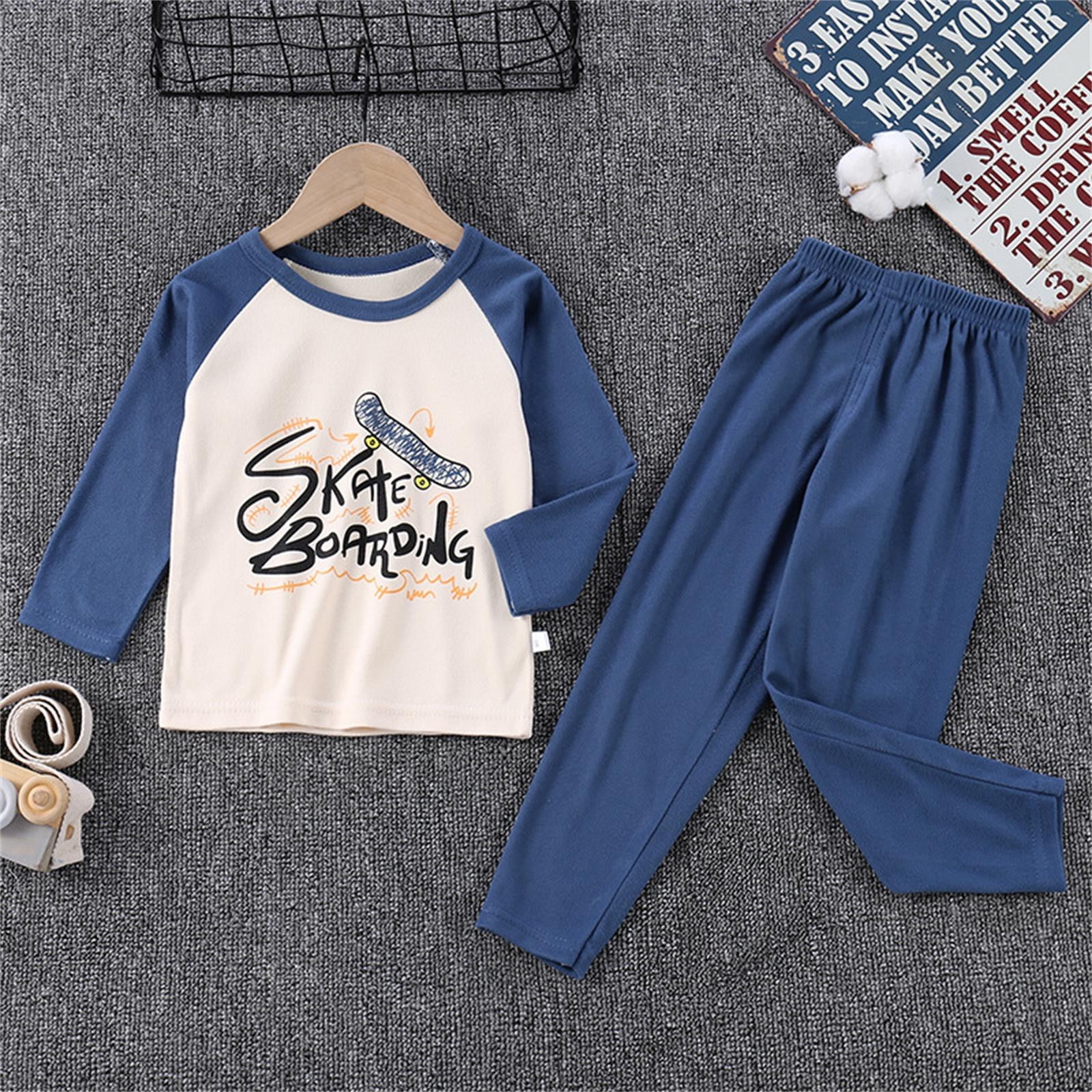 Bjutir Children'S Long Sleeve Clothes Set Warm Girls Home Wear Base ...