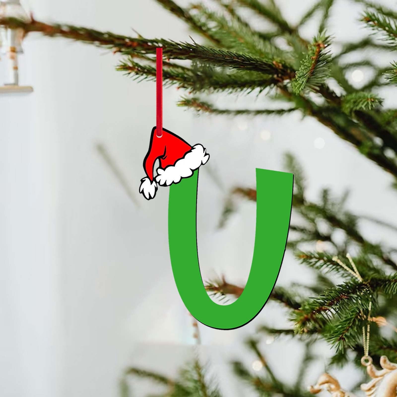 Bjutir Christmas Wooden 26 Letters Christmas Initial Ornaments ...