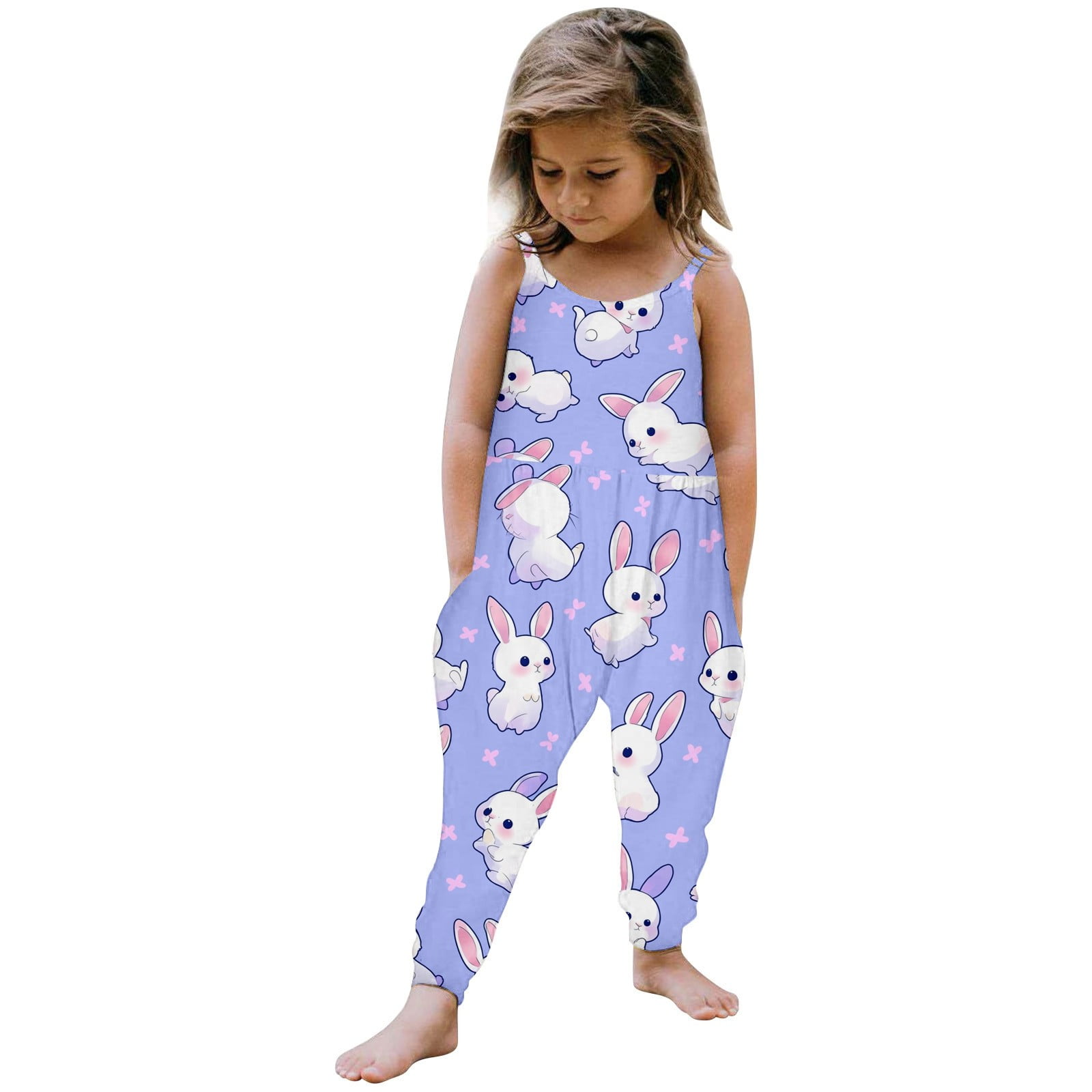 Bjutir Dress For Girls Easter Set Of Pajamas Suspender Overall Hare ...