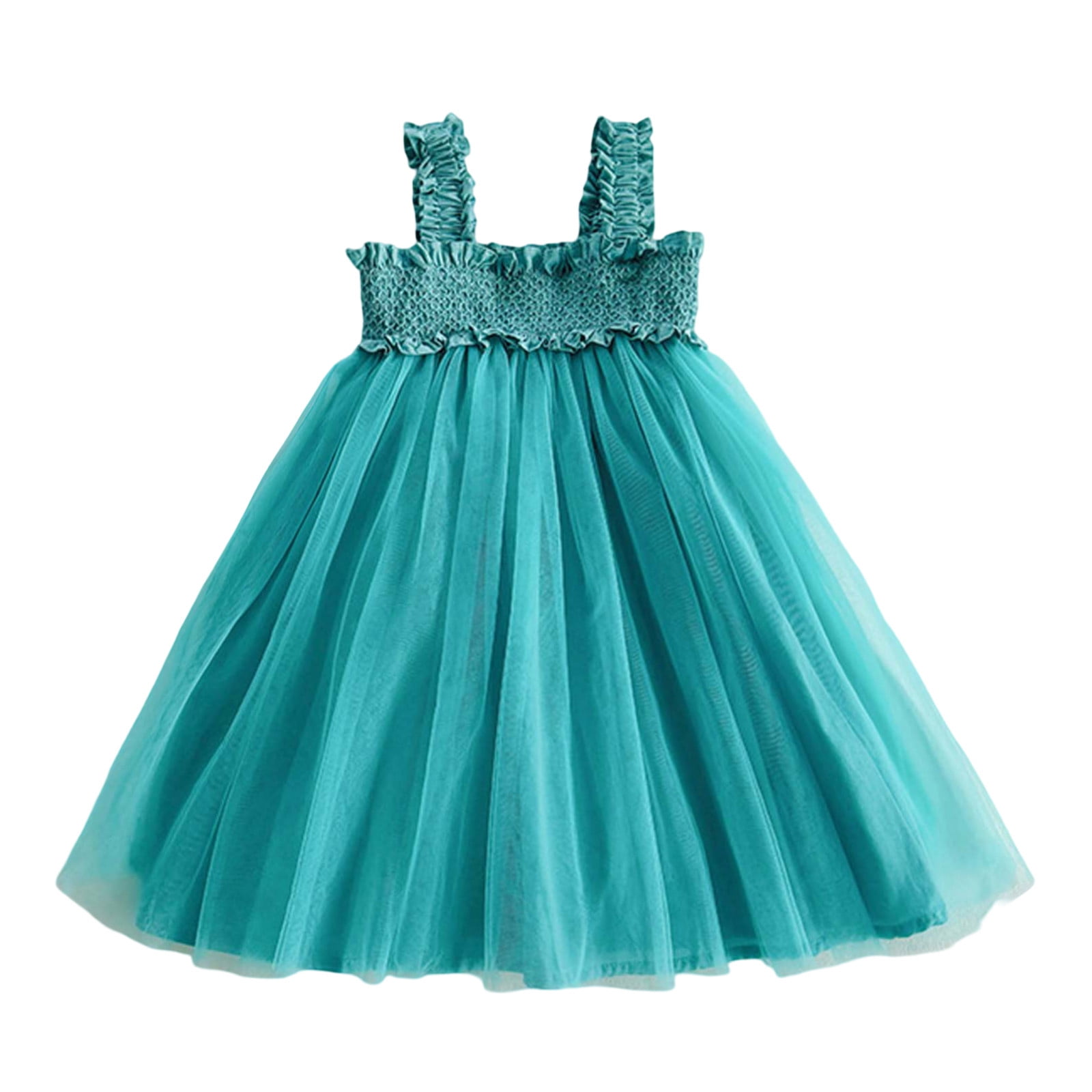 Bjutir Dress For Girls Sleeveless Mesh Lace Holiday Party Dance Party ...