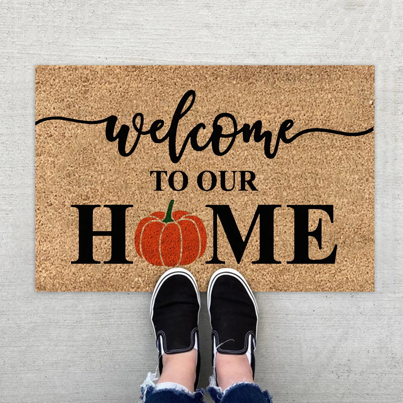 Bjutir Fall Door Mat Decoration 1 Pcs Welcome Door Mat Pumpkin Floor ...