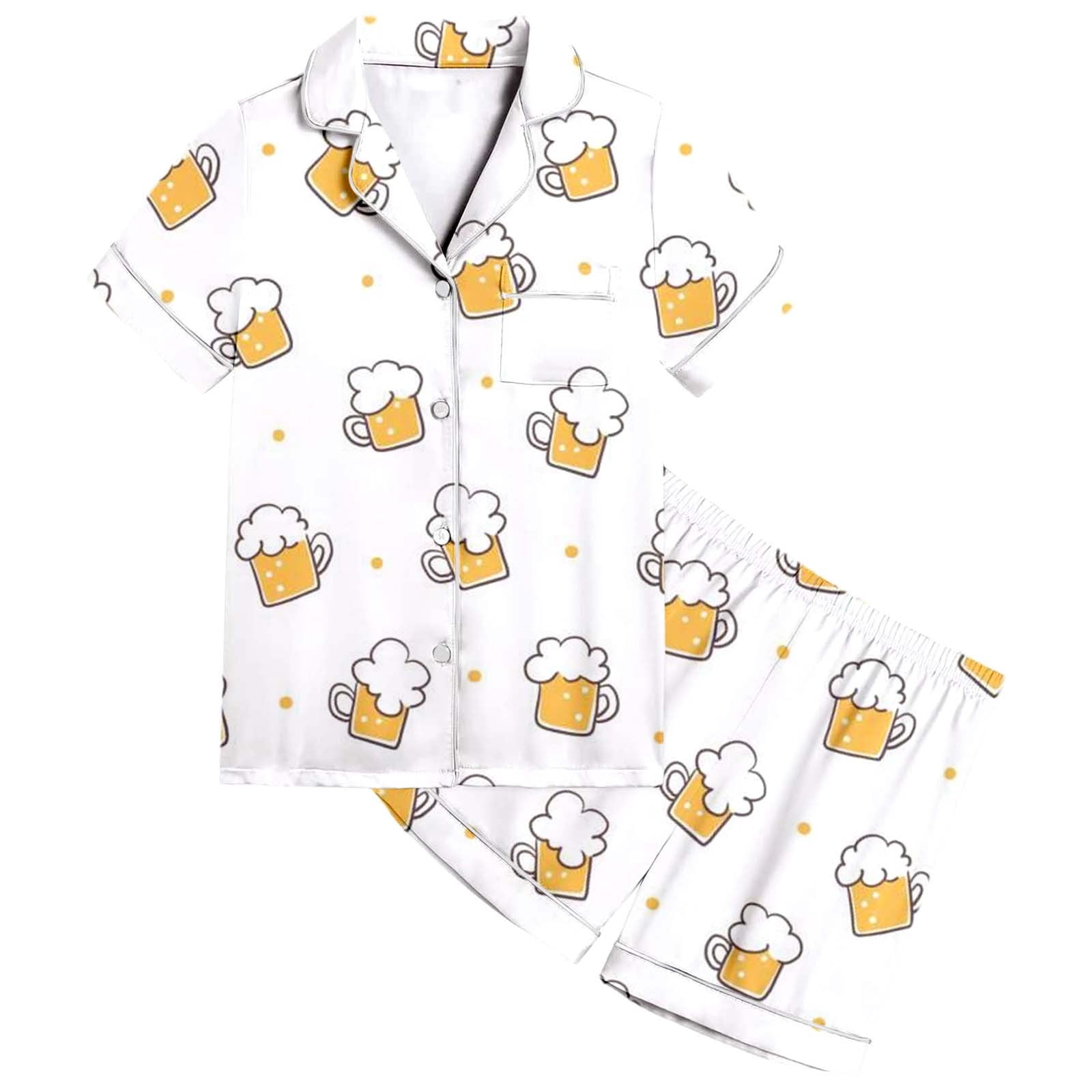 Bjutir Girl Pajamas Girls Set Oktoberfest Themed Striped Print Short ...