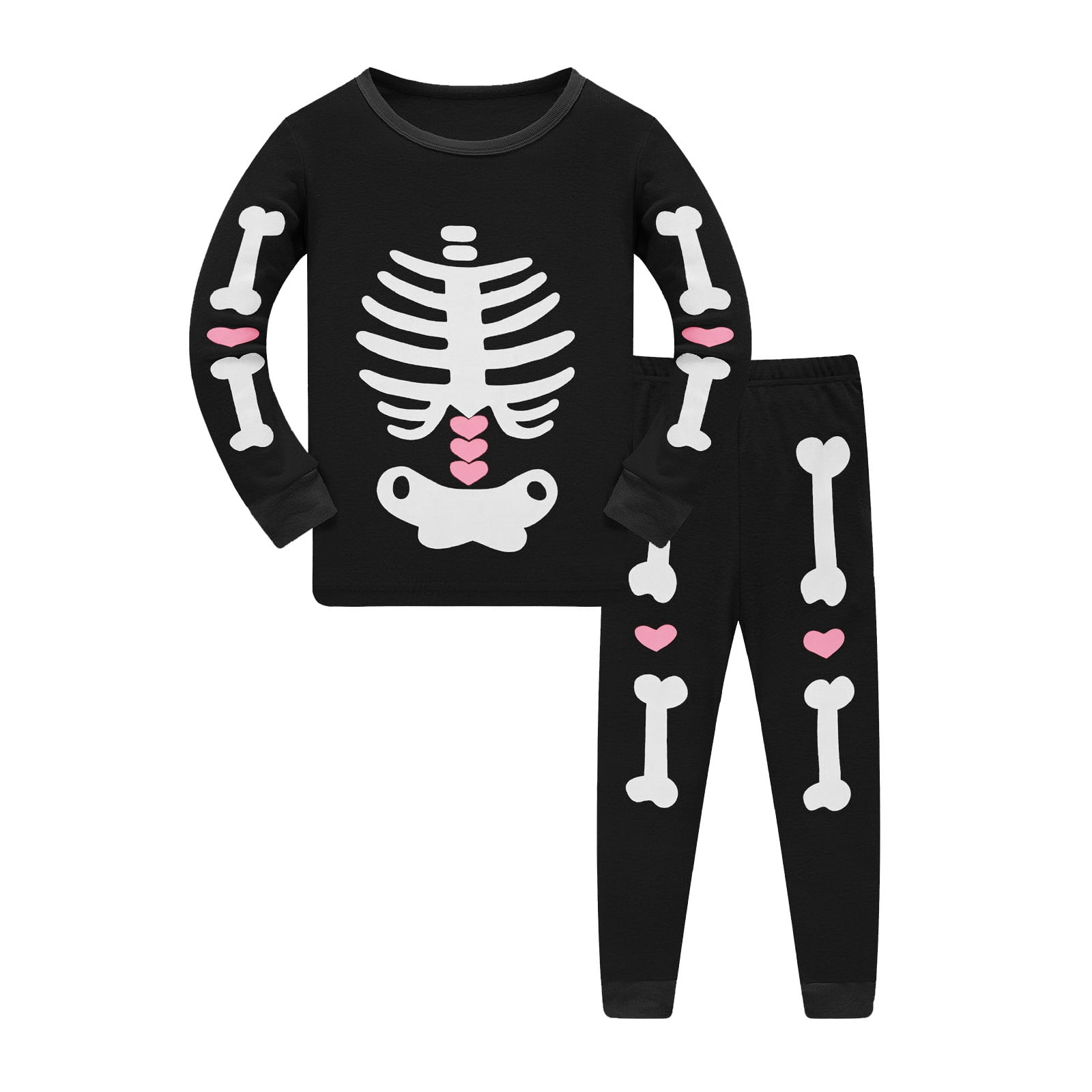 Bjutir Girl Pajamas Toddler Boys Girls Halloween Skeleton Pattern 2 ...
