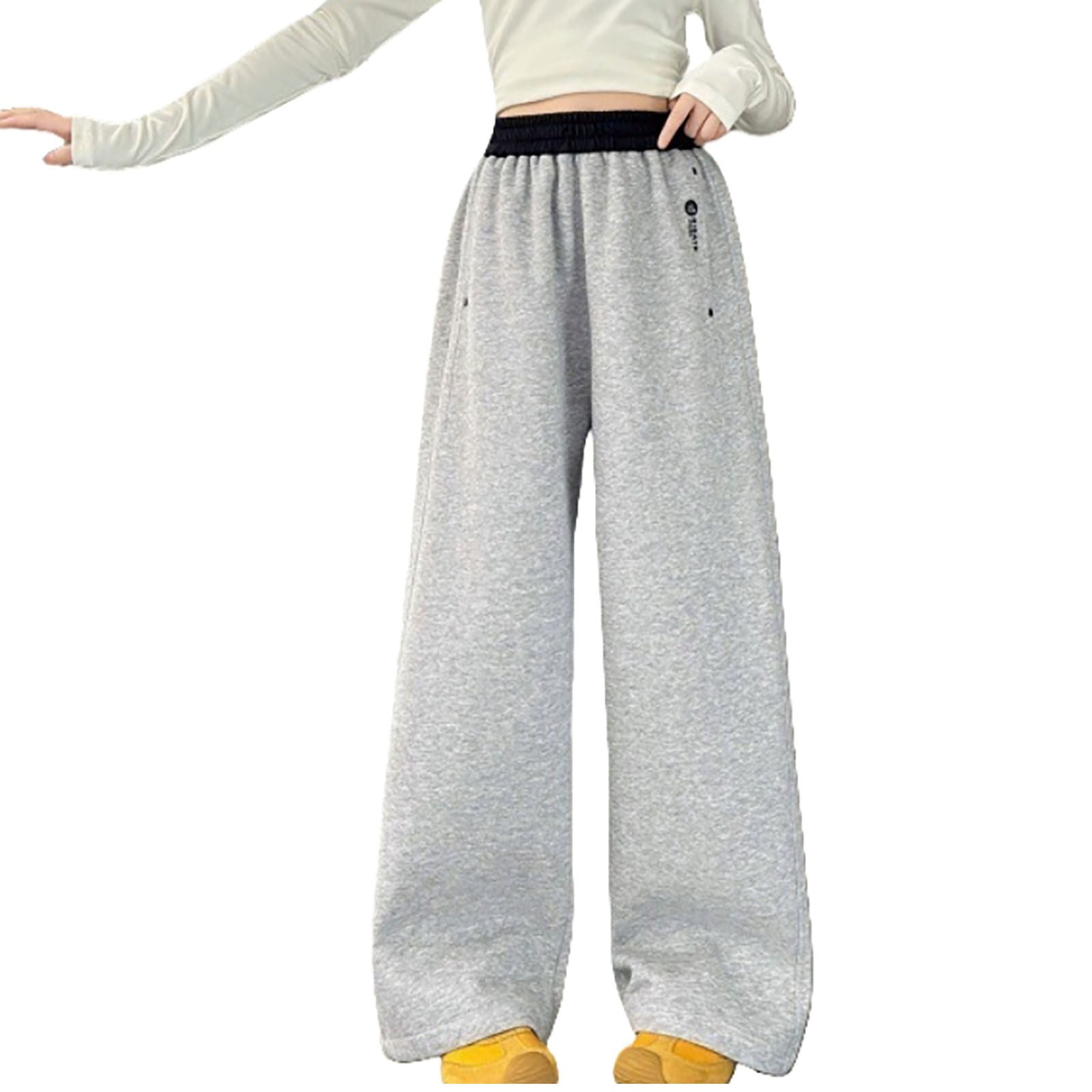 Bjutir Girl Pants Girls Drawstring Elastic Sweatsolid Color Casual ...