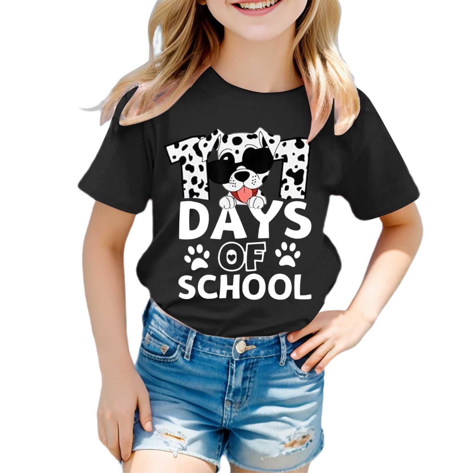 Bjutir Girl Shirts For Teen Kids Child Short Sleeve Prints Trendy Fans ...