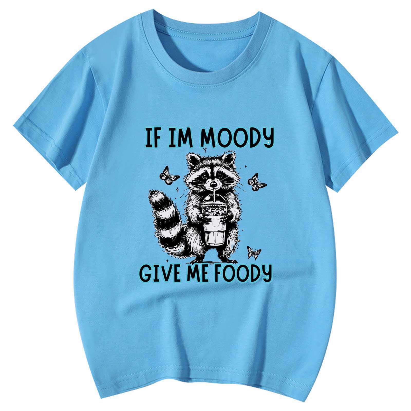 Bjutir Girls Shirts Summer Cute Animal Print Short Sleeve Crew Neck ...