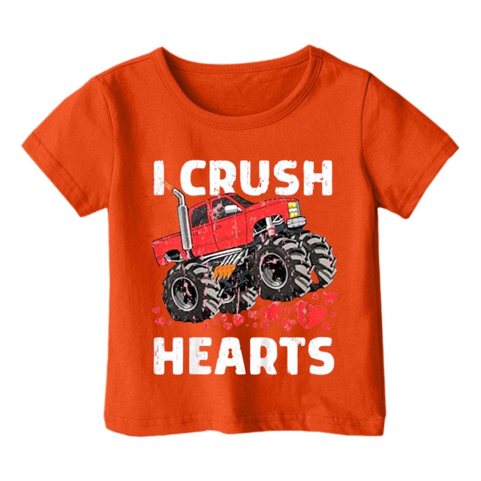 Bjutir Girls Shirts Summer Letter Print Short Sleeve Crew Neck Tops ...