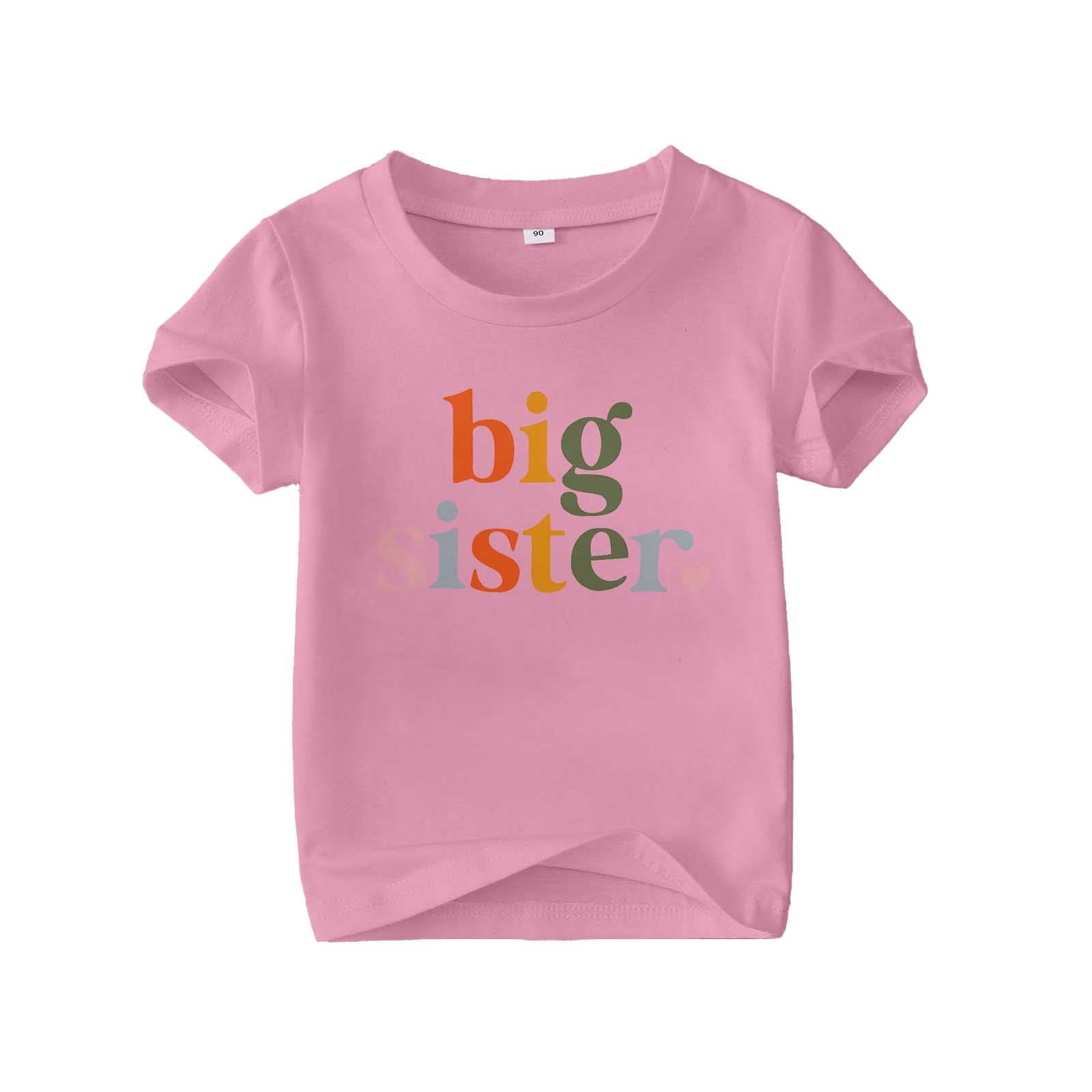 Bjutir Girls Shirts Summer Letter Print Short Sleeve Crew Neck Tops ...