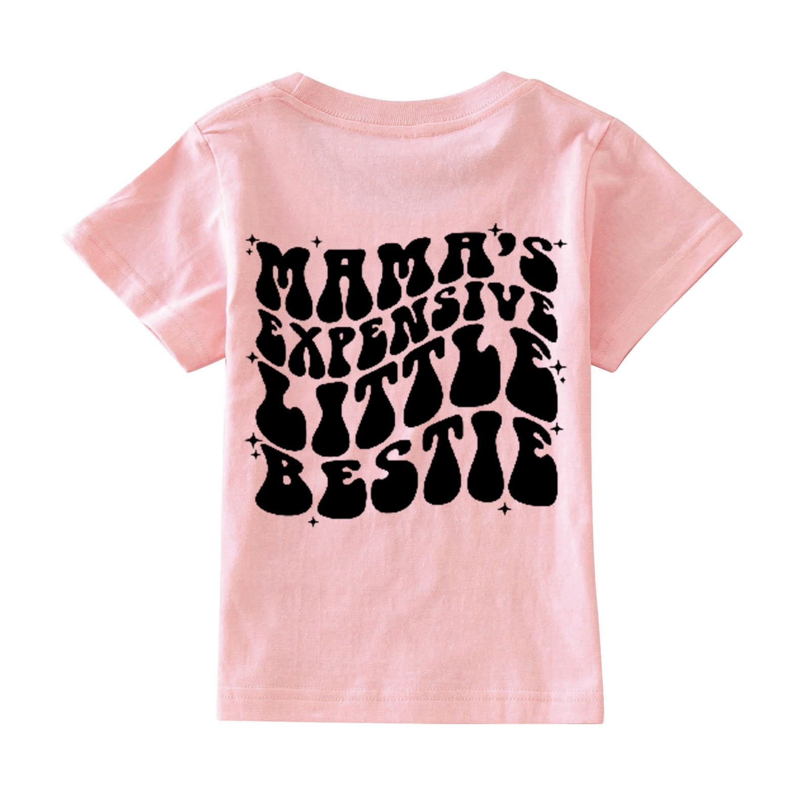 Bjutir Girls Shirts Summer Letter Print Short Sleeve Crew Neck Tops ...