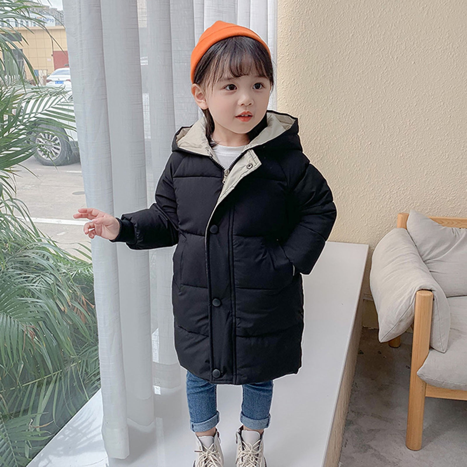 Bjutir Girls Winter Long Sleeve Hooded Coat Toddler Baby Kids Thick Warm Parkas Windproof Coat ...