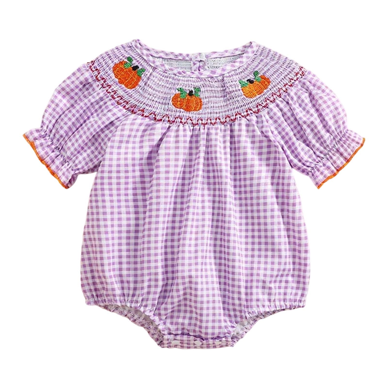 Bjutir Halloween Baby Clothes Crew Neck Long Sleeve Romper Pumpkin Print Comfortable Casual Fall ...