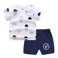 Bjutir Kids Boys Outfit Set Cartoon Print Short Sleeve Crew Neck Shirt ...