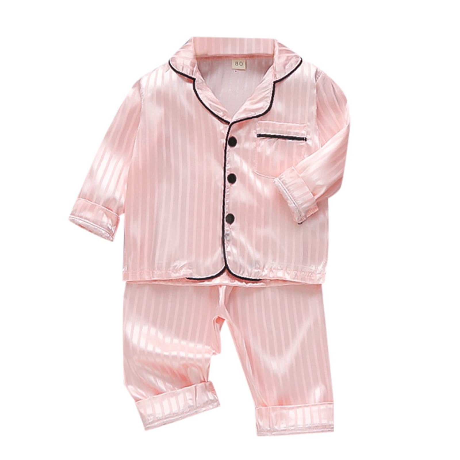 Bjutir Kids Boys Outfit Set Solid Color Long Sleeve Lapel Neck Shirt ...