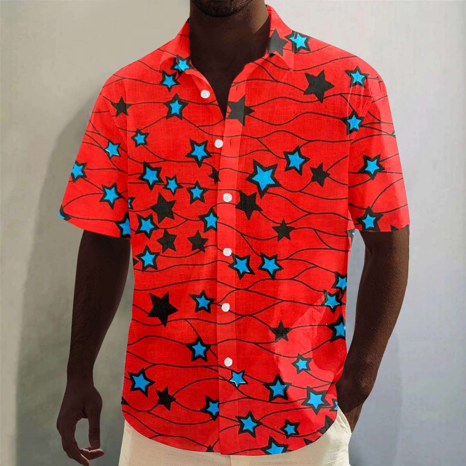 Bjutir Men Shirts Short Sleeve African Dashiki Traditional Style Shirt ...