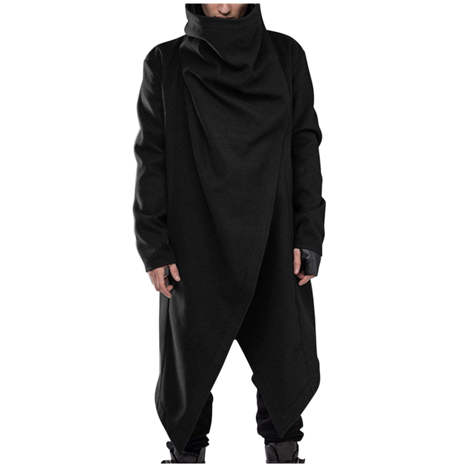 Bjutir Mens Coat Men'S Party Street Trend Cloak High Collar Personality ...