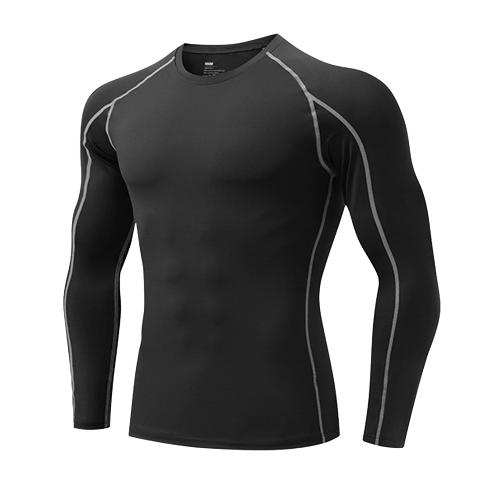 Bjutir Mens Tshirts Tight Fitting Fitness Sports Running Training Long ...