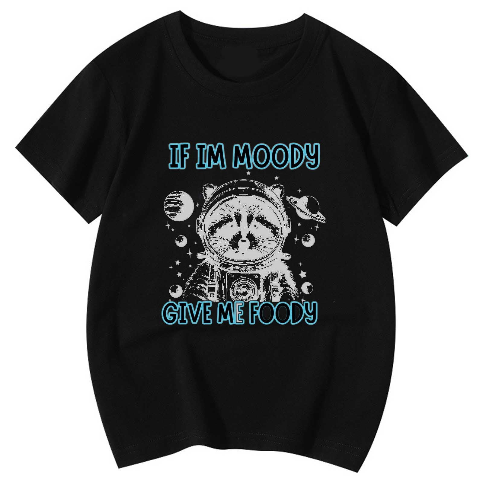 Bjutir Summer Girls Shirts Letter Animal Cartoon Print Short Sleeve ...