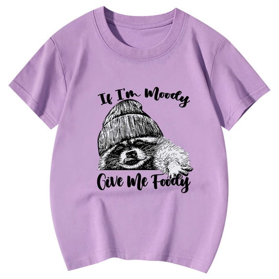 Bjutir Summer Girls Shirts Letter Animal Cartoon Print Short Sleeve ...