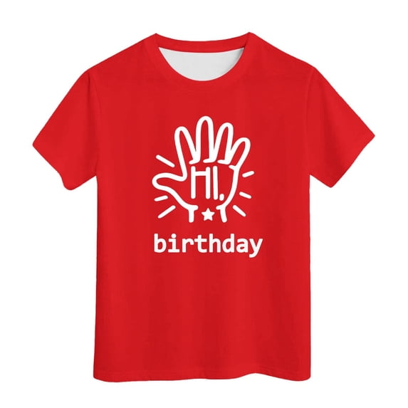 Bjutir Summer Girls Shirts Letter Print Short Sleeve Crew Neck T-Shirts ...