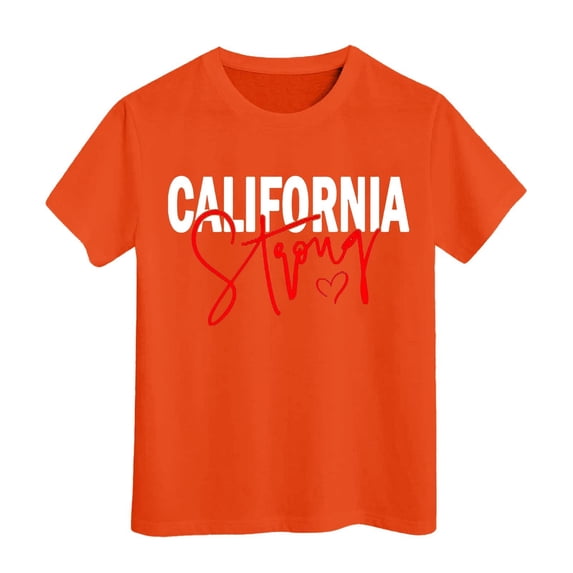 Bjutir Summer Girls Shirts Letter Print Short Sleeve Crew Neck T-Shirts ...