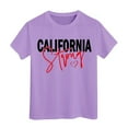 Bjutir T-Shirts For Girls Letter Print Short Sleeve Crew Neck Shirts ...