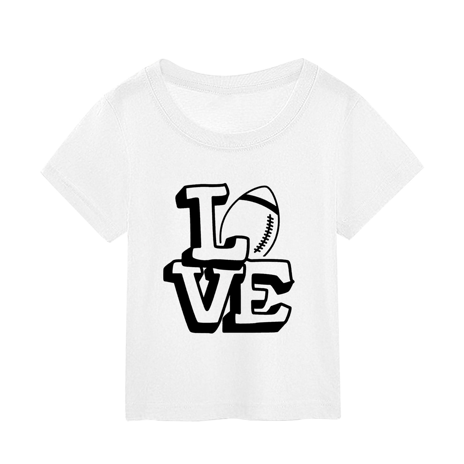 Bjutir T-Shirts For Girls Letter Print Short Sleeve Crew Neck Shirts ...