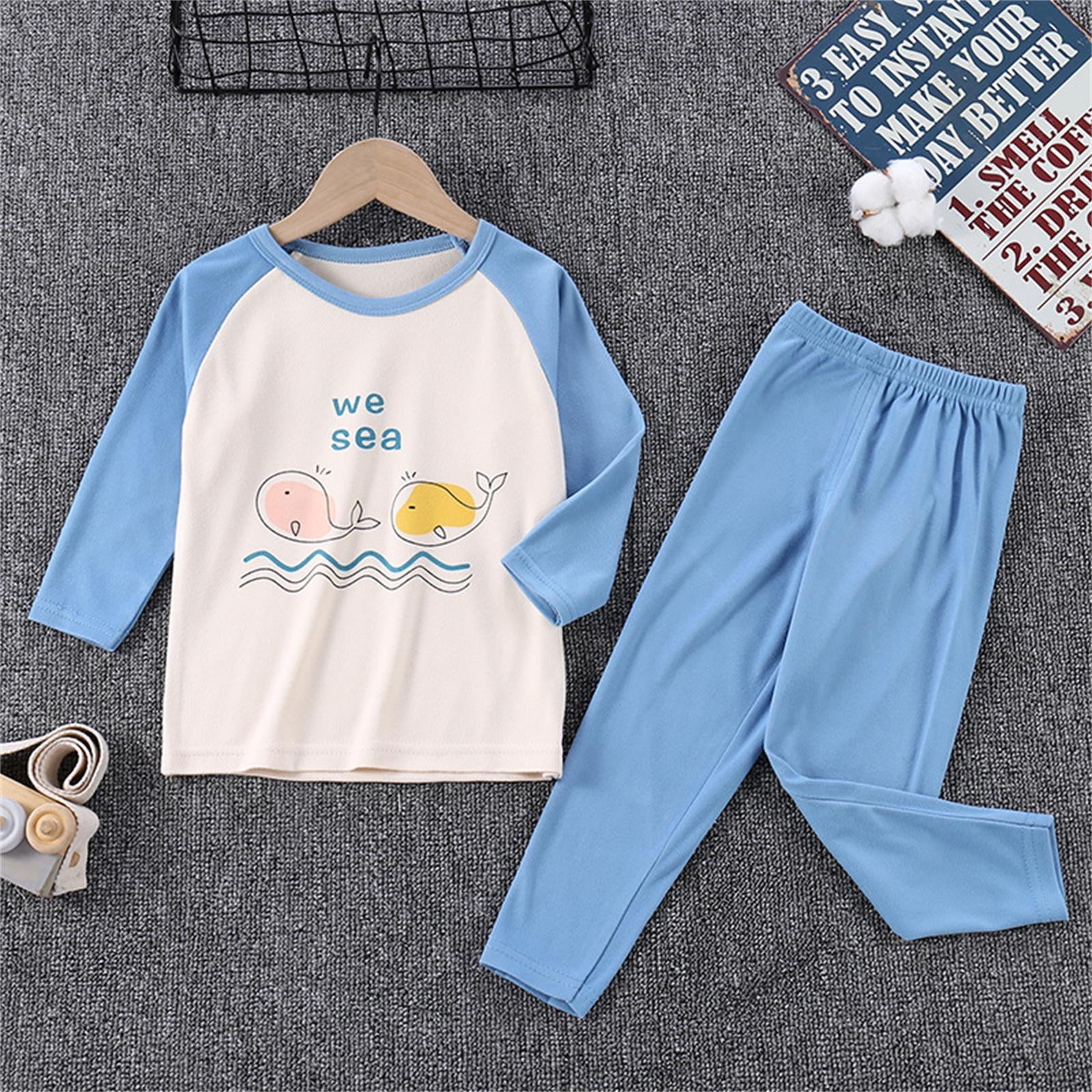 Bjutir Thermal Underwear Girls Homewear Base Pajamas Children'S ...