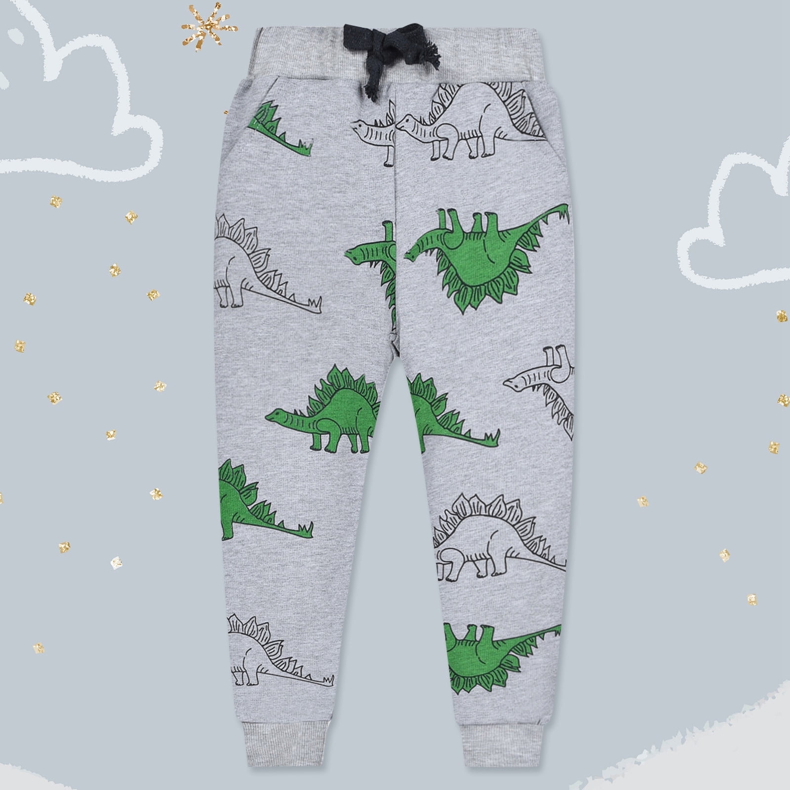 Bjutir Toddler Boy Girl Pants Cartoon Dinosaur Print Pattern Sweatpants ...