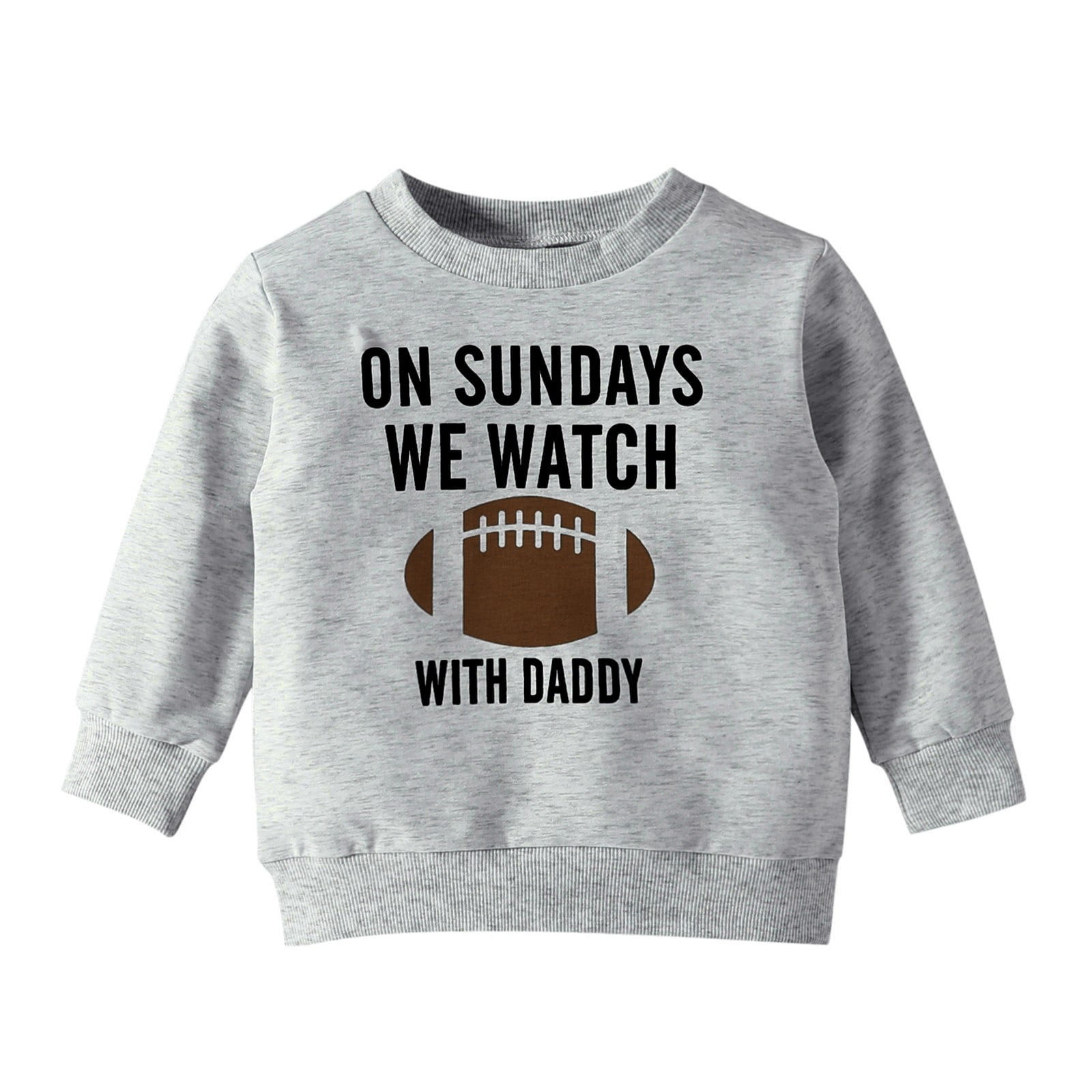 Bjutir Toddler Boys Girls Sweatshirts Kids Baby Boy Girl On Sundays We Watch Football With Daddy ...