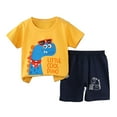 Bjutir Toddler Boys Outfit Set Animal Print Short Sleeve Crew Neck Tees ...