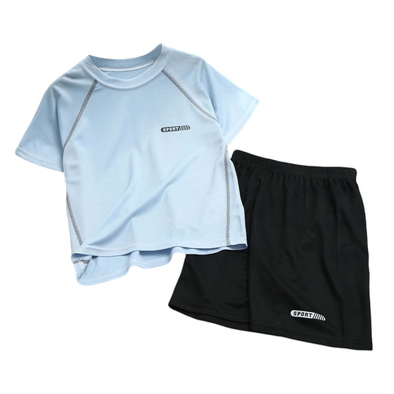 Bjutir Toddler Boys Outfit Set Letter Print Short Sleeve Crew Neck Tops ...