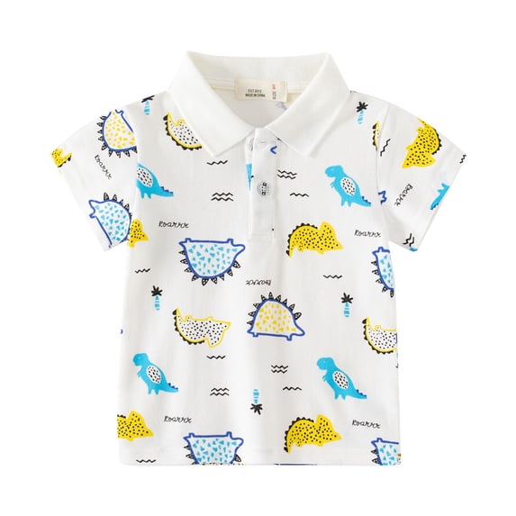 Bjutir Toddler Boys Tops Summer Hedgehog Dinosaur Print Short Sleeve ...