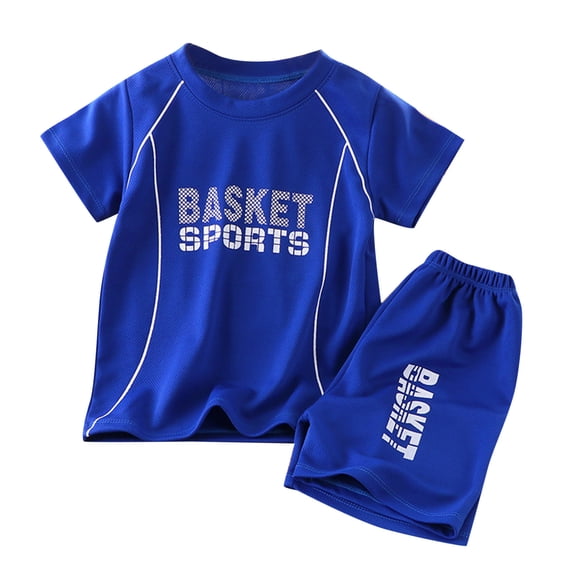 Bjutir Toddler Girls Outfit Set Letter Print Short Sleeve Crew Neck ...