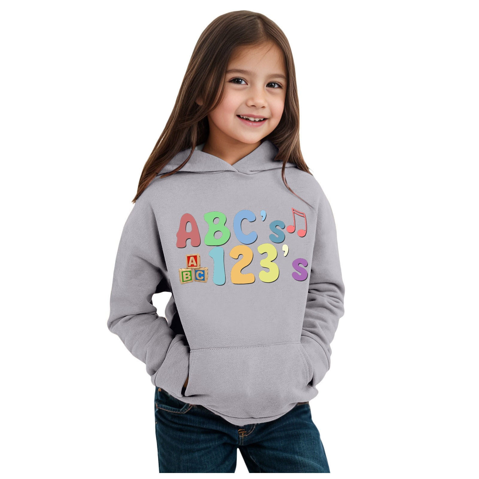 Bjutir Toddler Girls Sweatshirts Kids Boys Autumn Winter Season Kindergarten Letter Printed Long ...