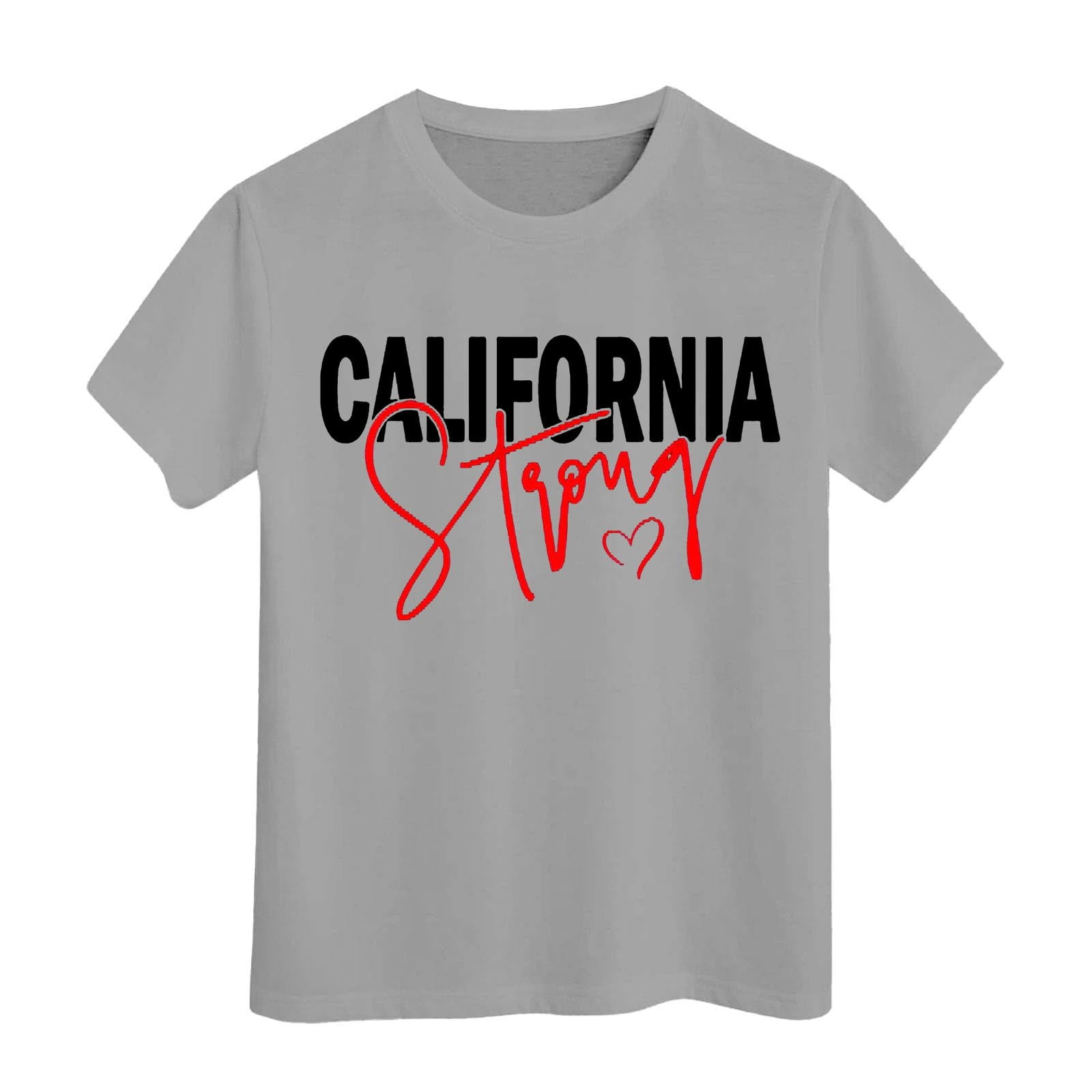 Bjutir Toddler Girls Tops Summer Letter Print Short Sleeve Crew Neck ...