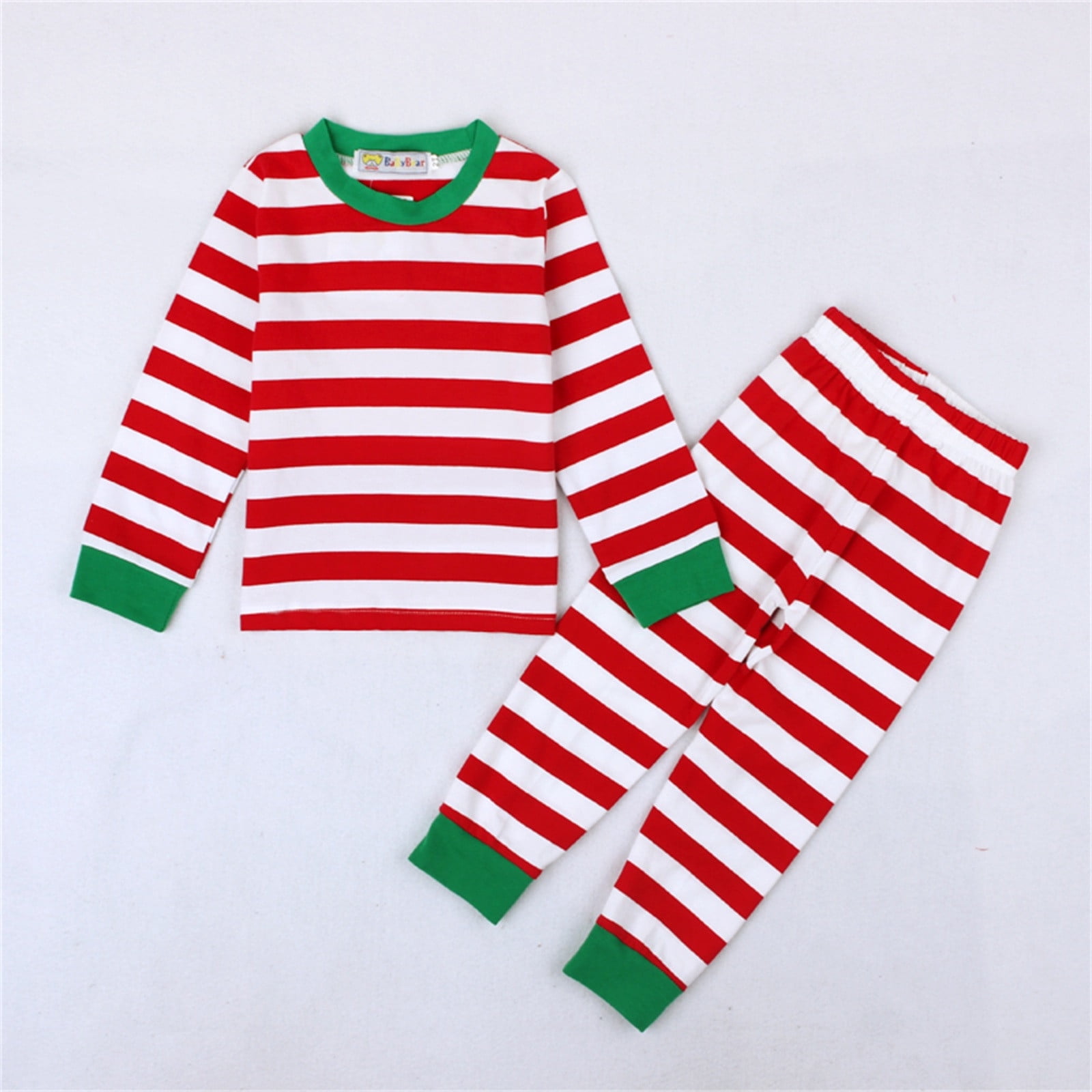 BJUTIR Toddler Baby Girls Christmas Pajamas, Striped T-Shirt and Pants ...