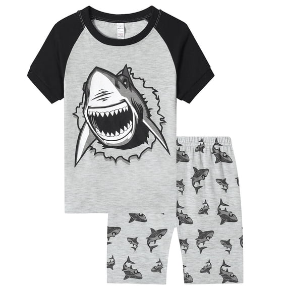Bjutir Toddler Kids Boys Outfit Set Dinosaur Print Short Sleeve Crew ...