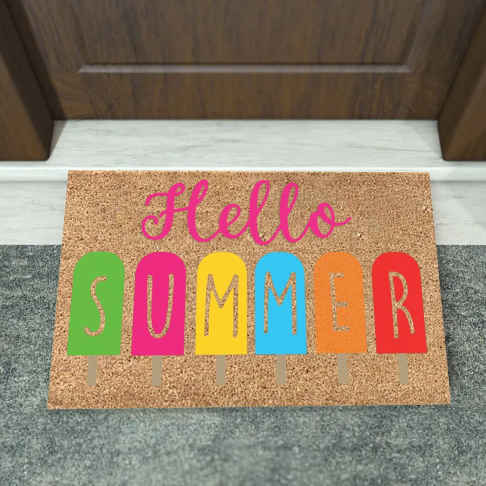 Bjutir Welcome Floor Mat Summer Decorative Door Mat For Indoor Outdoor ...