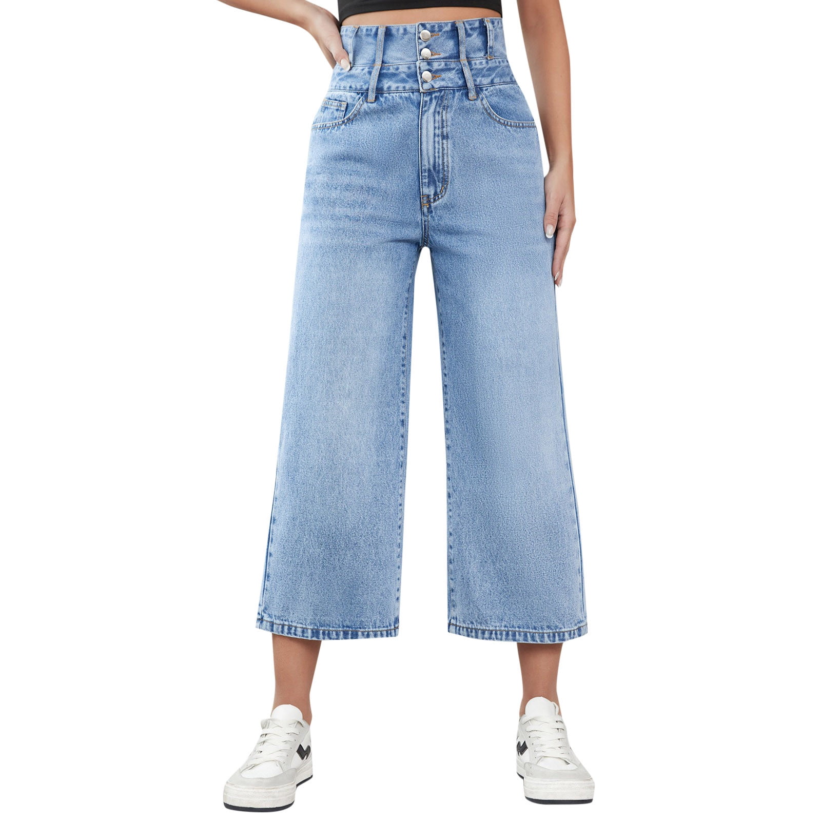 Bjutir Womens Stretchy Trendy Jeans Women Casual Comfortable Button ...