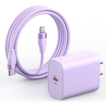 Bkayp iPhone Charger MFi Certified 2Pack 20W PD with 2Pack 6ft USB-C to ...
